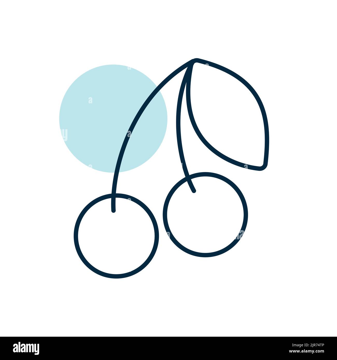 Cherry vector icon. Graph symbol for food and drinks web site, apps ...