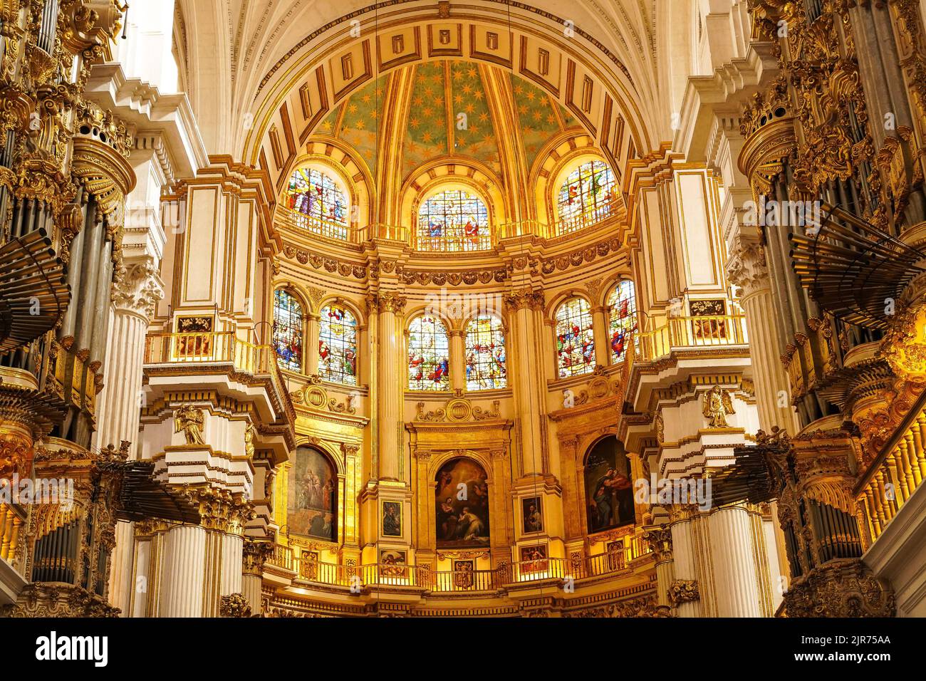 Interior of Granada cathedral in Andalusia, Spain Stock Photo - Alamy