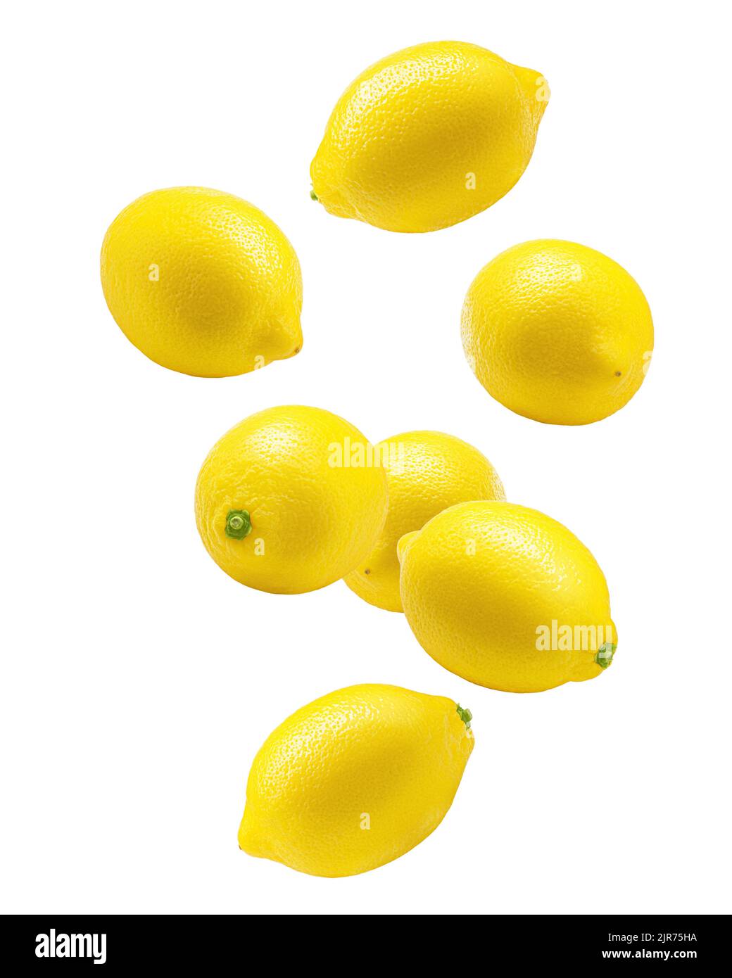 Falling lemon isolated on white background, clipping path, full depth ...