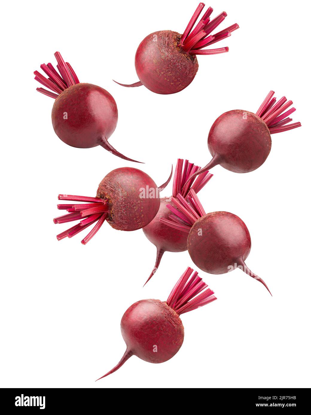 Falling beetroot isolated on white background, clipping path, full ...
