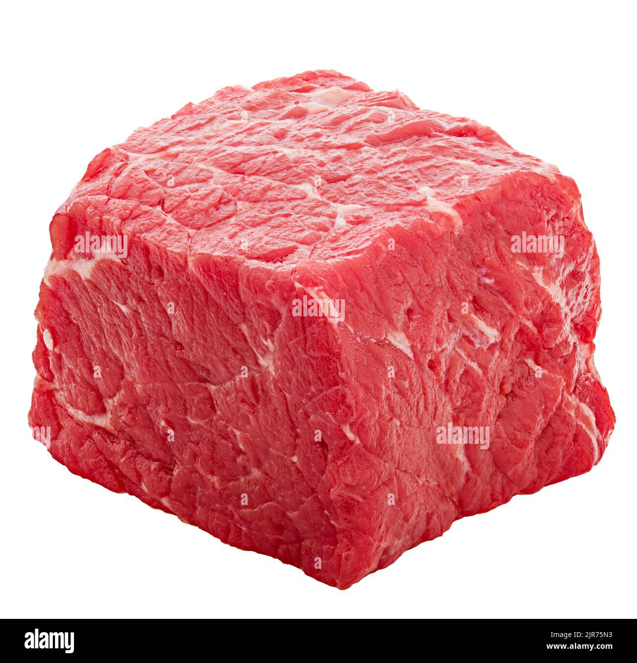 meat, beef, cube, isolated on white background, clipping path, full ...