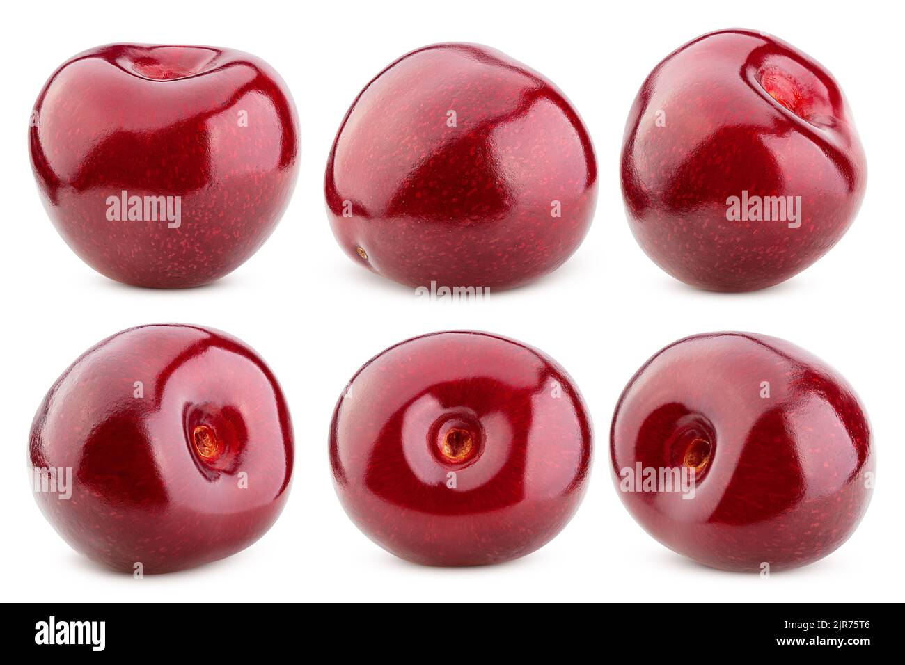 cherry isolated on white background, full depth of field, clipping path ...