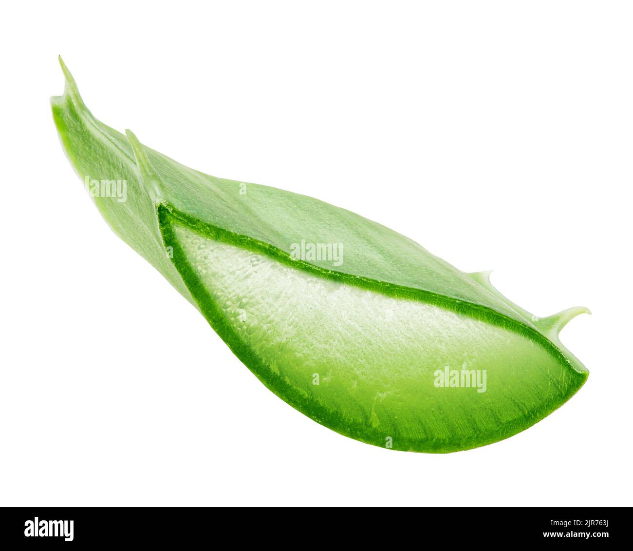 Aloe vera, slice, isolated on white background, clipping path, full ...