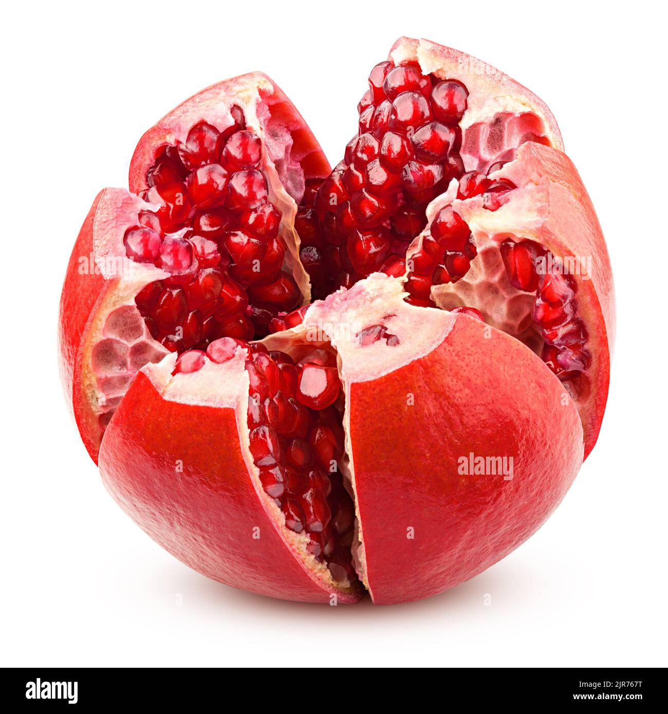pomegranate isolated on white background, full depth of field, clipping ...