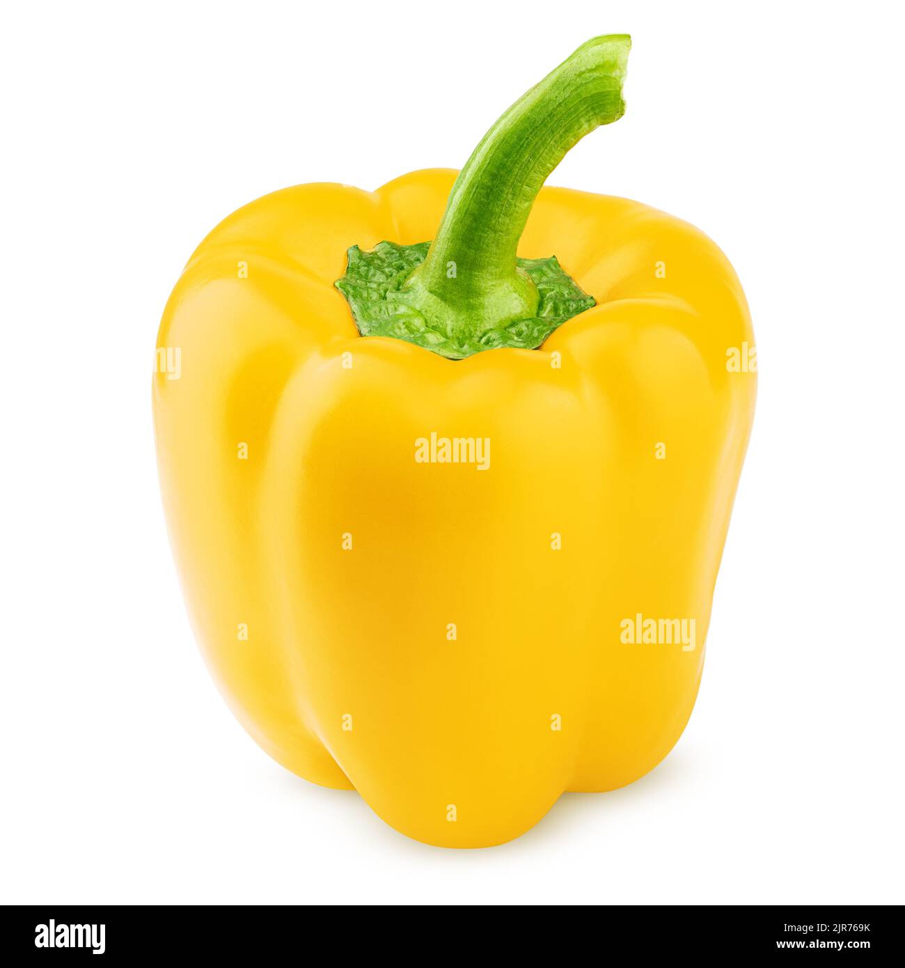 sweet yellow pepper, paprika, isolated on white background, clipping ...