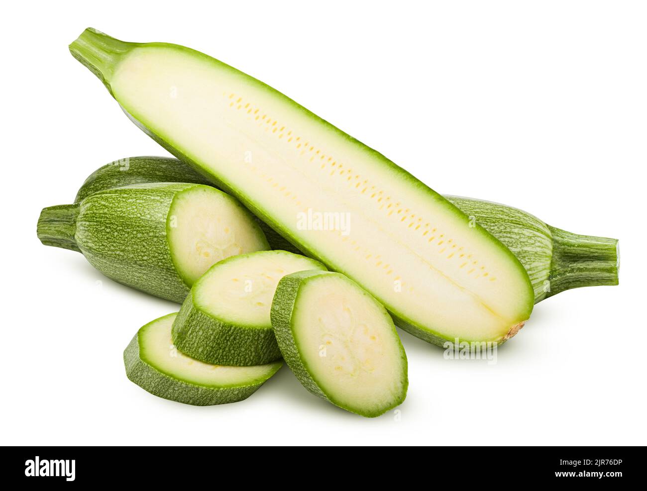 zucchini isolated on white background, clipping path, full depth of ...