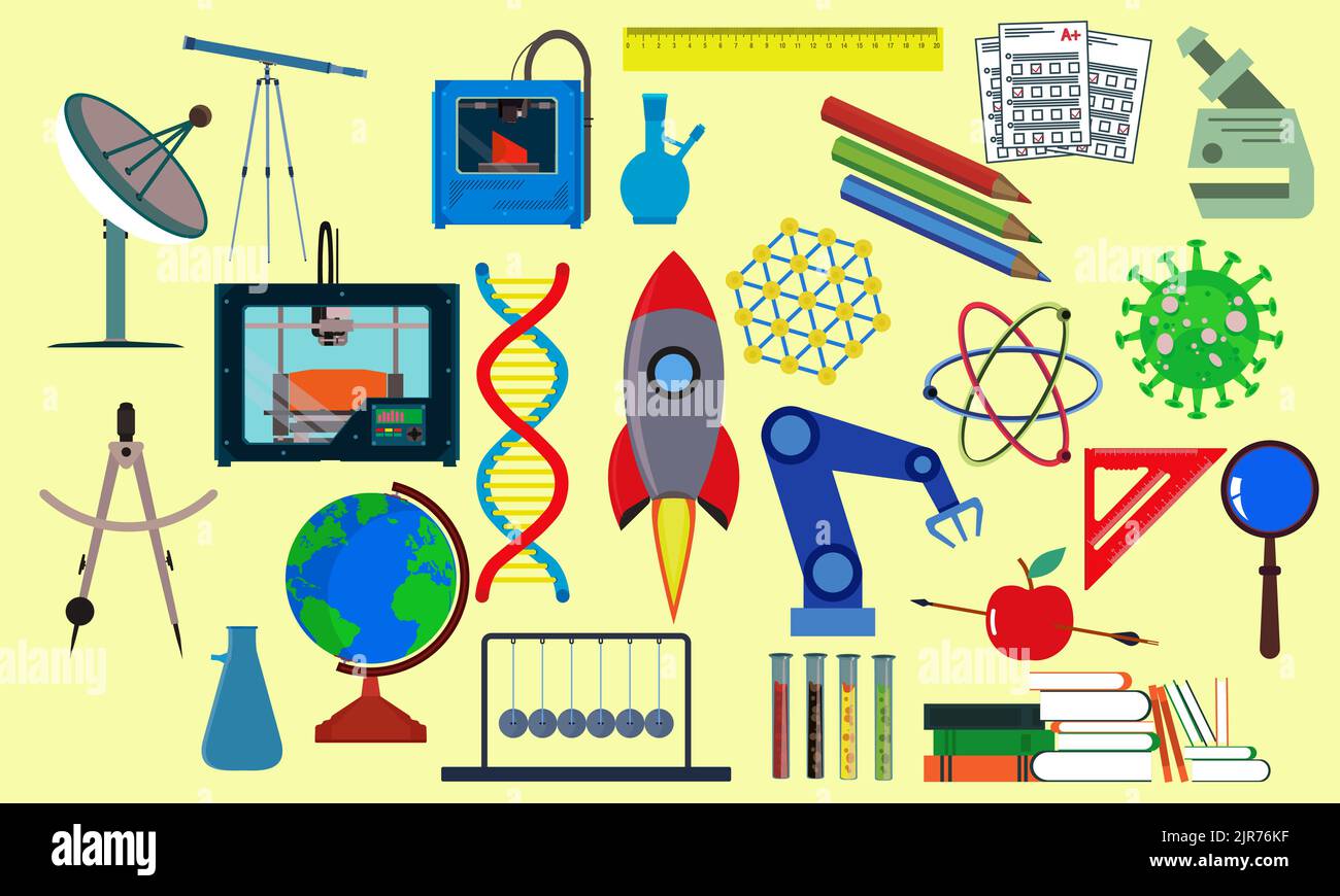 Science item for education and chemistry laboratory. Experiment symbol ...