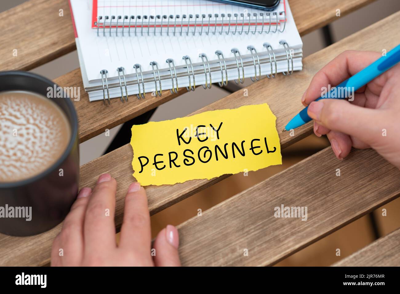 Writing displaying text Key Personnel, Word Written on Program ...