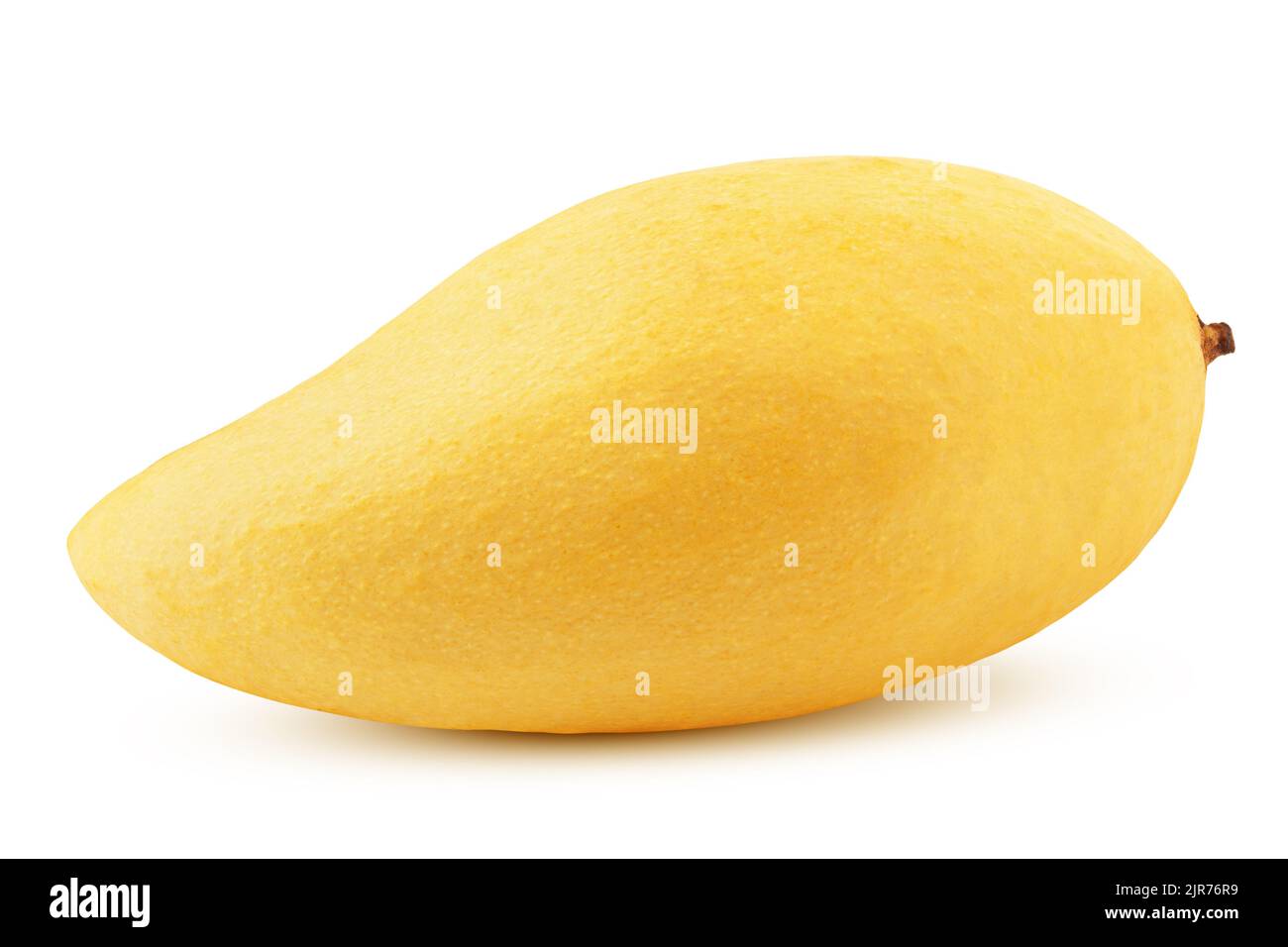 yellow mango isolated on white background, clipping path, full depth of ...