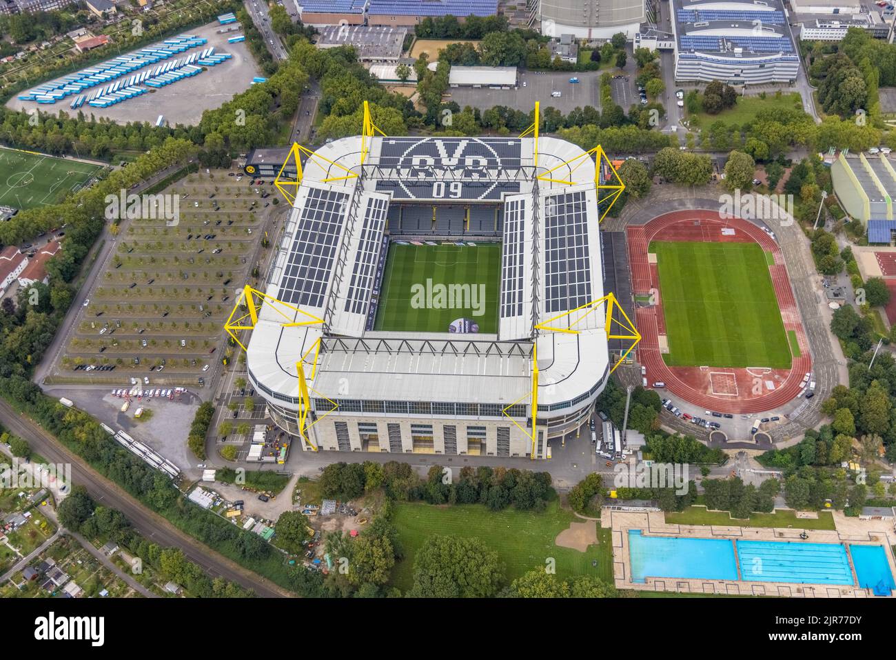 Aerial view, Signal Iduna Park Bundesligastadion des BVB 09 sowie ...