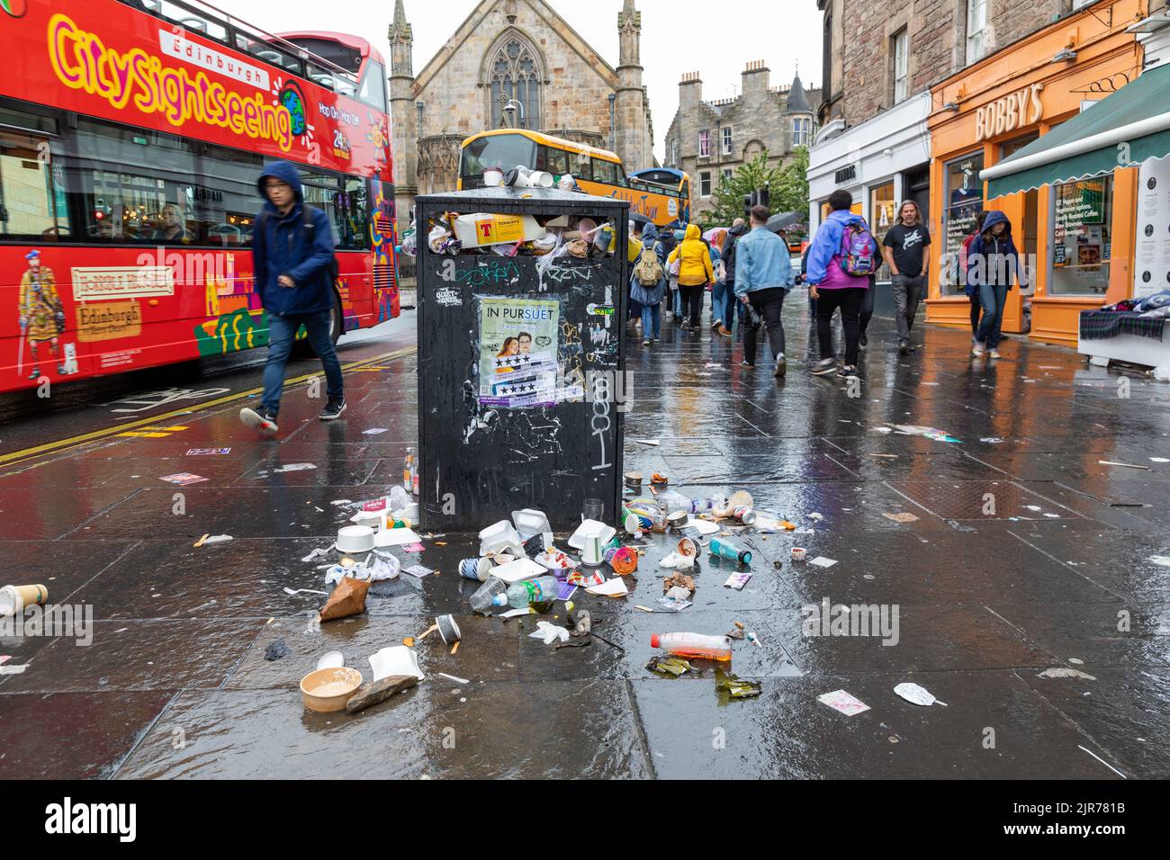 Edinburgh, Scotland, UK. 22nd Aug, 2022. The fifth day of the Waste ...