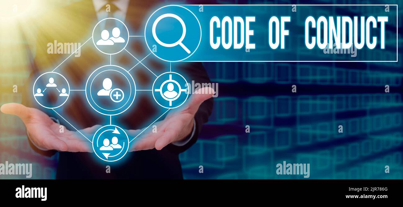 Conceptual display Code Of Conduct, Concept meaning Ethics rules moral ... Conceptual display Code Of Conduct, Concept meaning Ethics rules moral ...