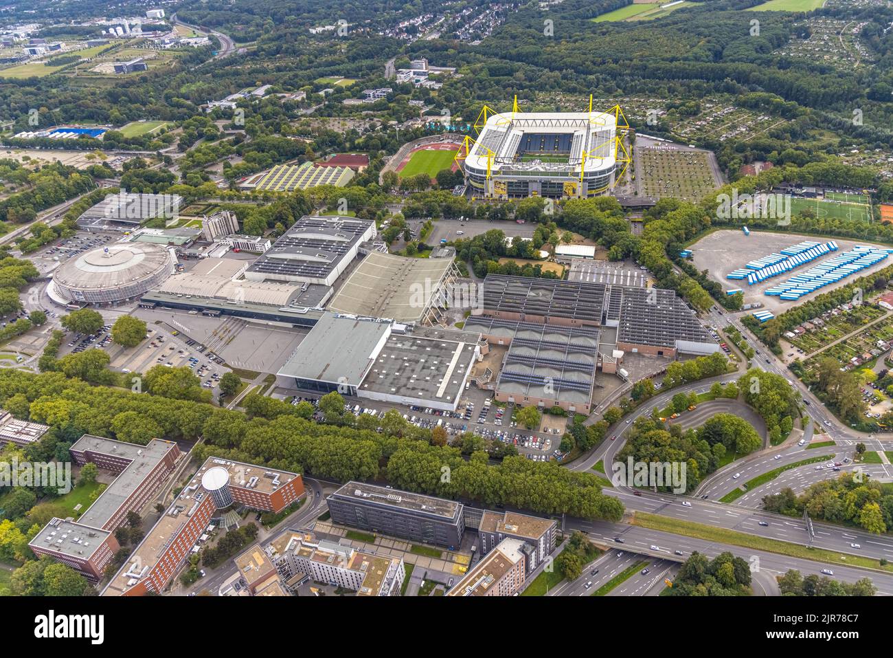 Aerial view, Signal Iduna Park Bundesliga stadium of BVB 09 and ...
