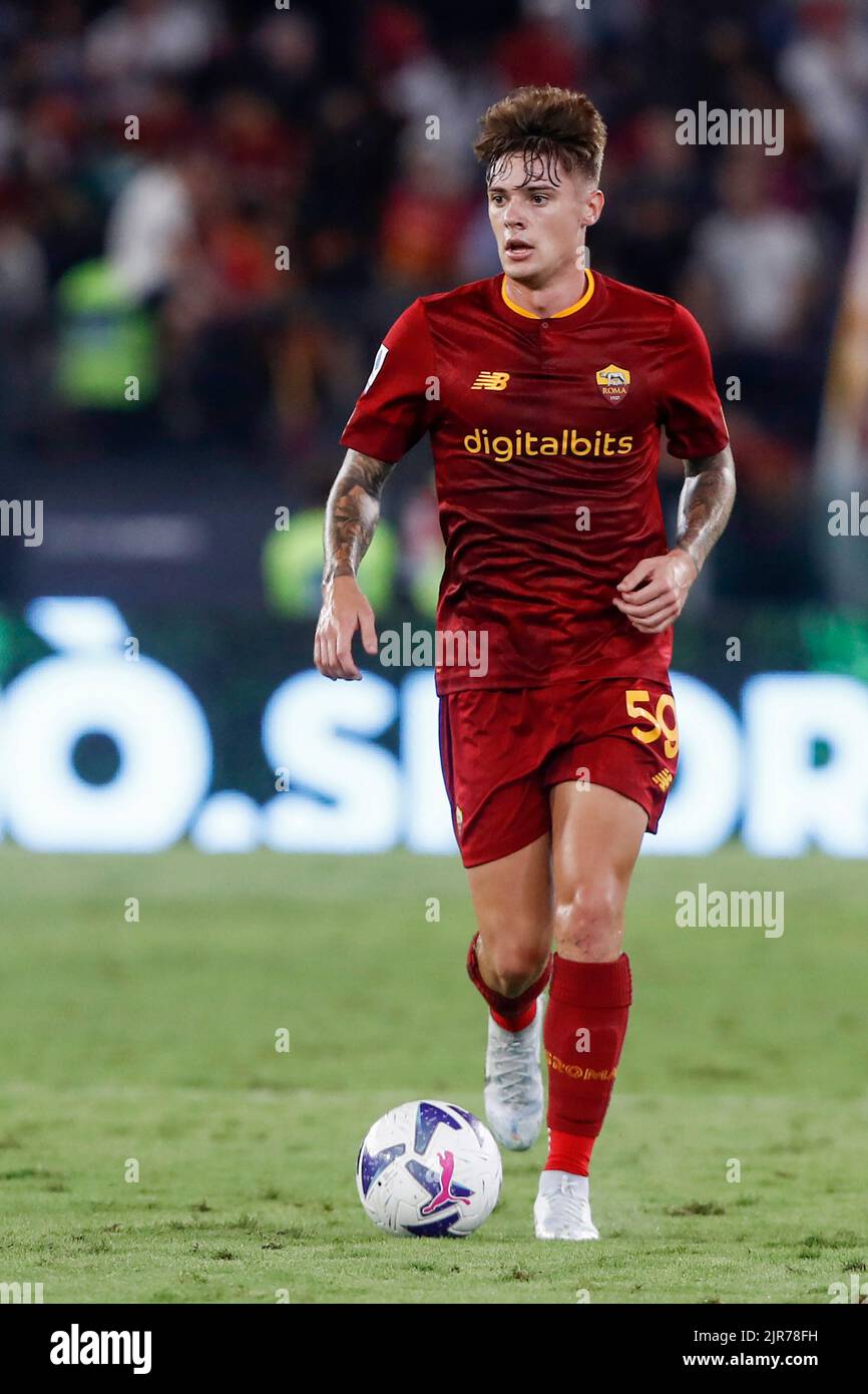 Rome, Italy. 22nd Aug, 2022. Nicola Zalewski, of AS Roma, in action ...