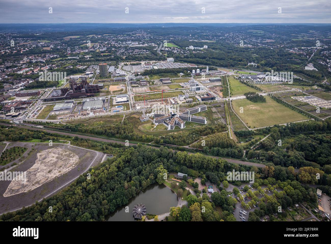 Aerial view, Phoenix-West area with Hoesch Gasometer and Wilo Park in ...