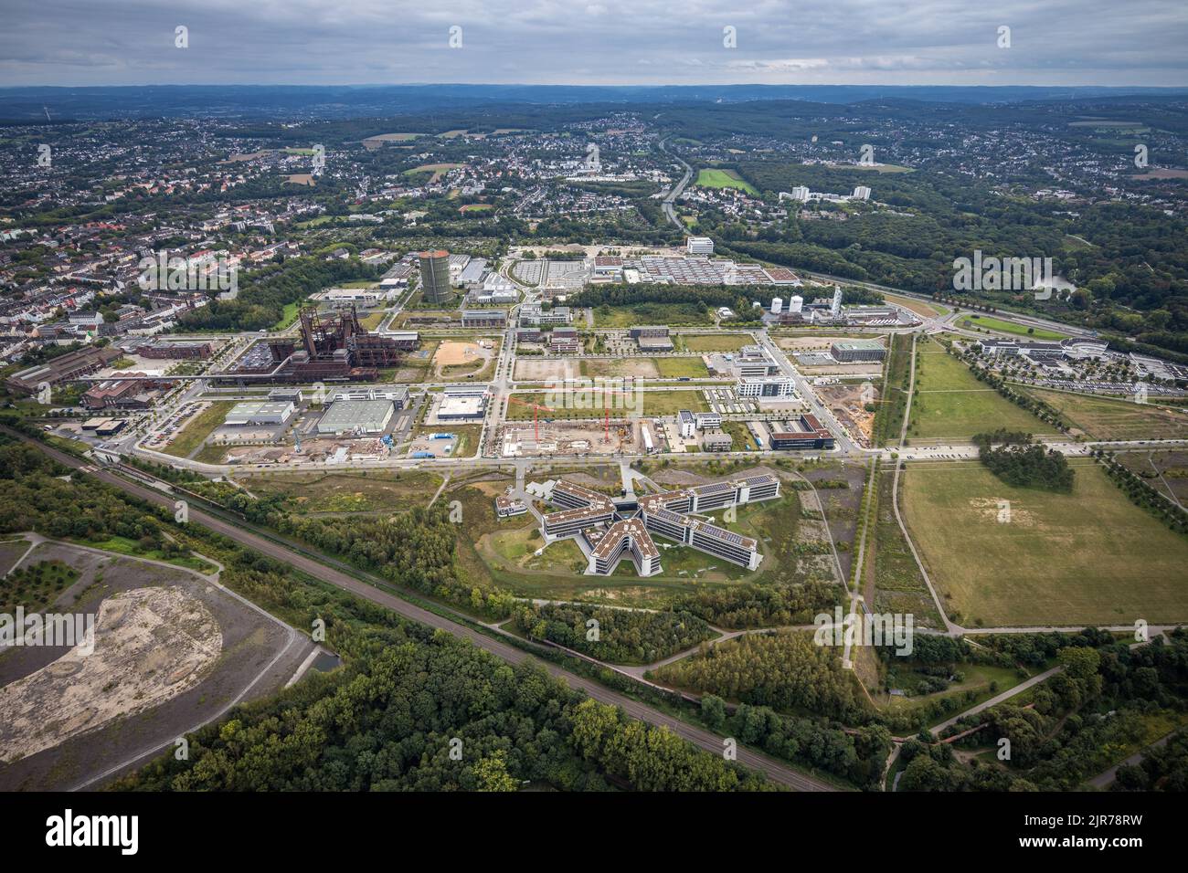 Phoenix west industrial park with gasometer and wilo park hi-res stock ...