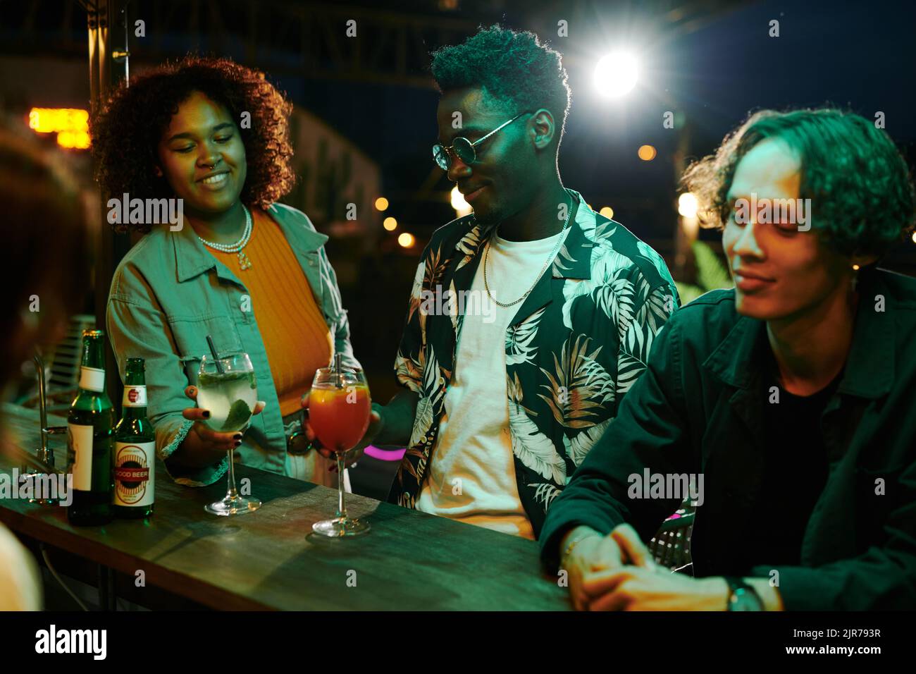 Party in night cafe hi-res stock photography and images - Alamy