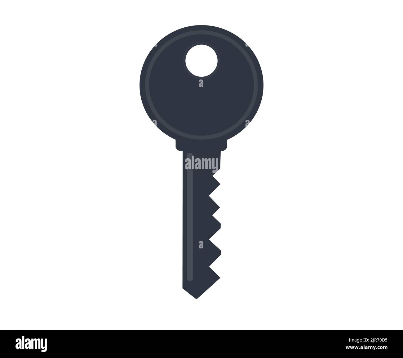 Monochromatic key icon. Concept of security, passwords, and protection ...