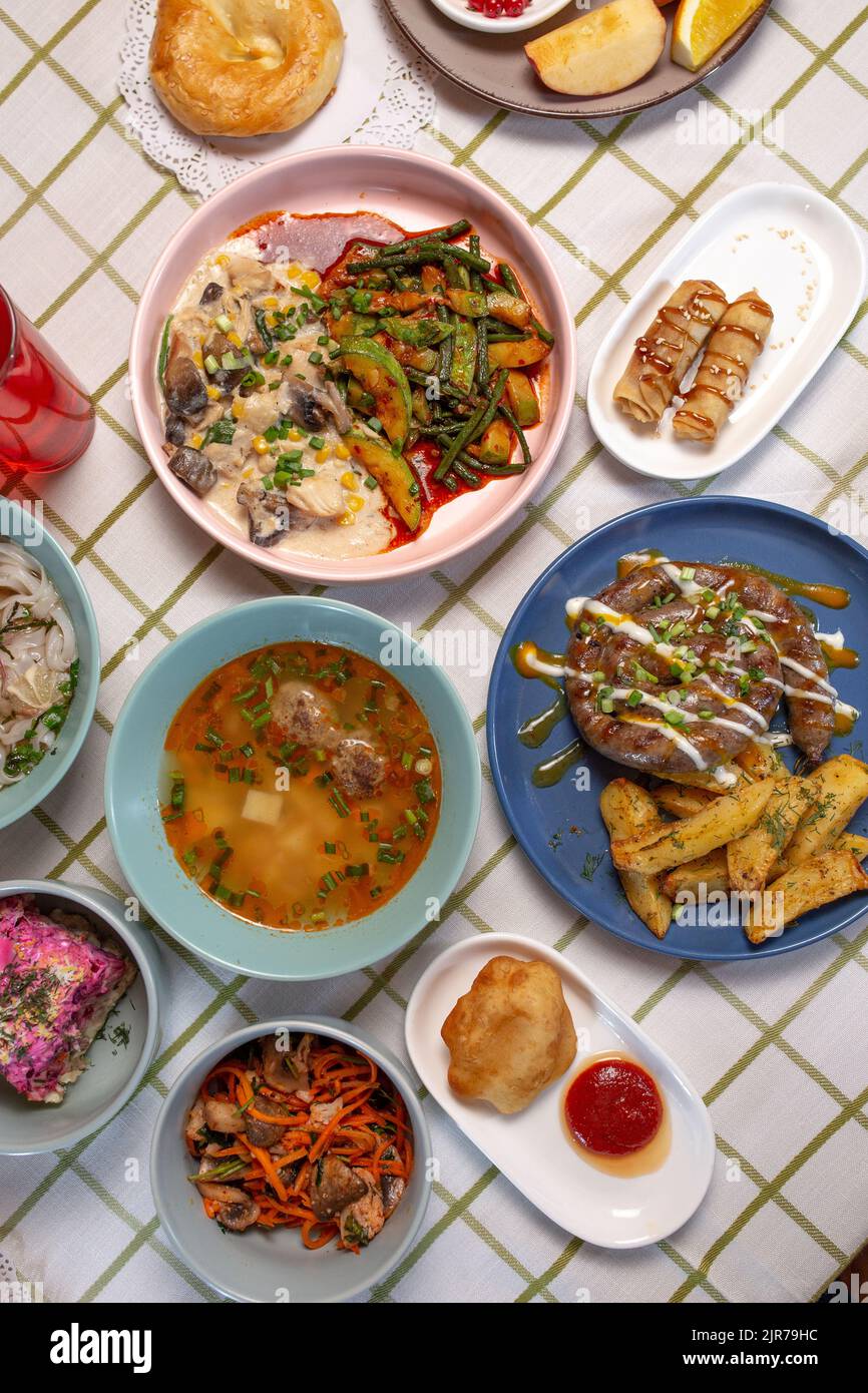 Full brunch table hi-res stock photography and images - Alamy
