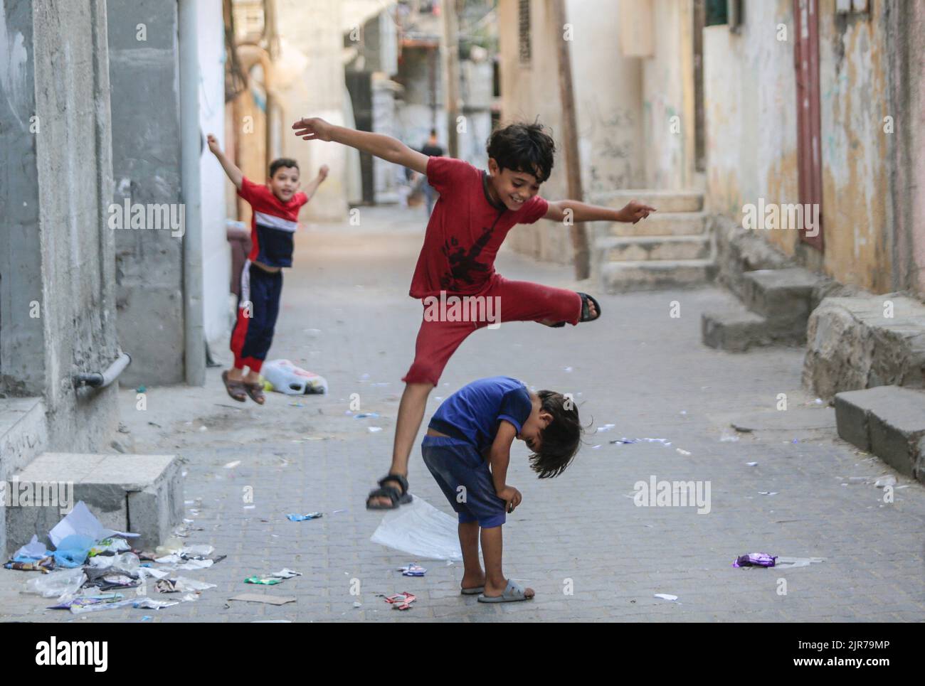 August 22, 2022, Gaza City, The Gaza Strip, Palestine: Palestinian ...