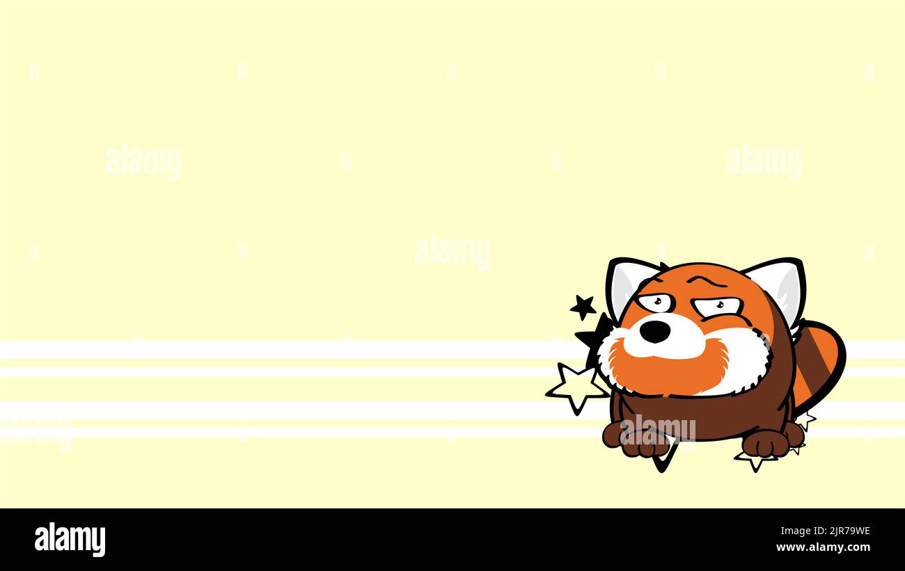 flirty red panda ball style character carton background illustration in ...