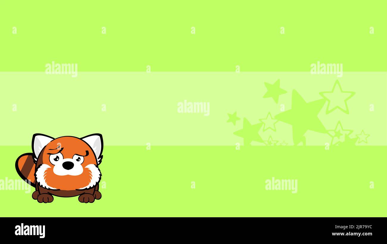 cute red panda ball style character carton background illustration in ...