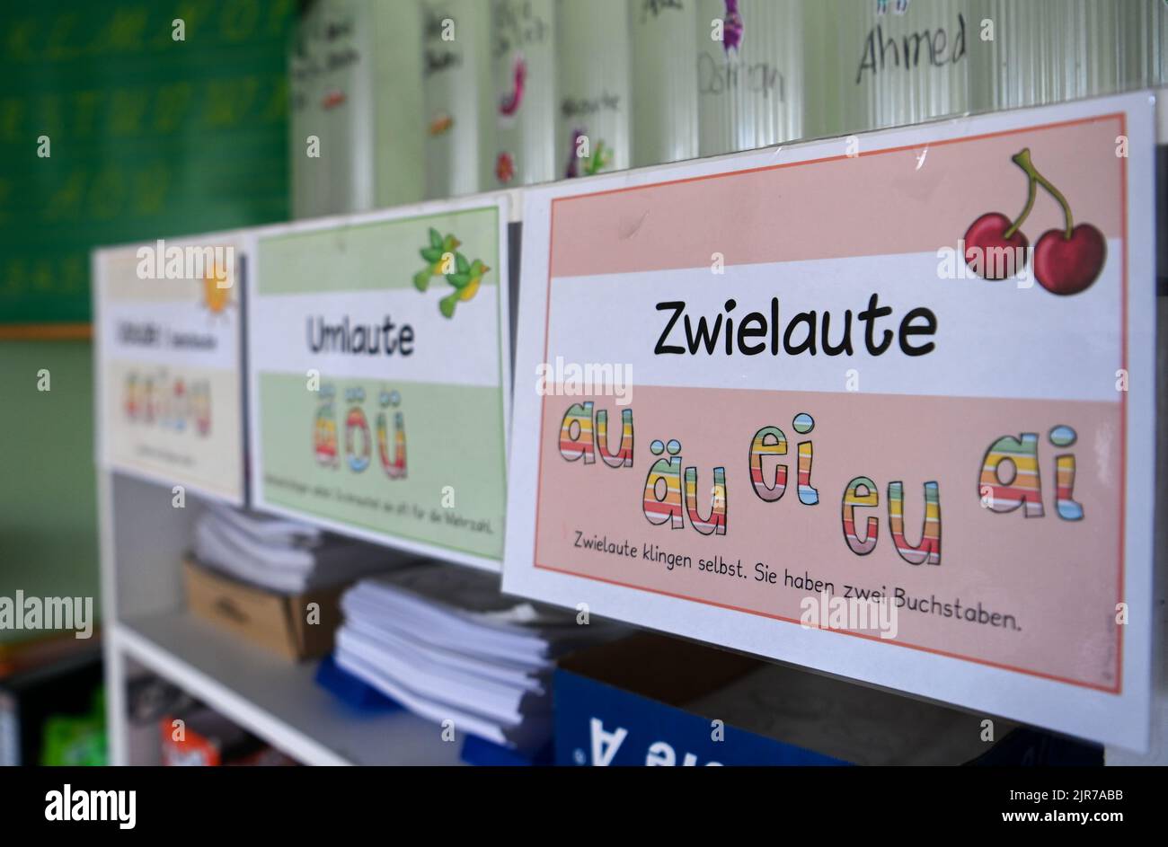 Berlin, Germany. 22nd Aug, 2022. Vowels, umlauts, diphthongs can be ...