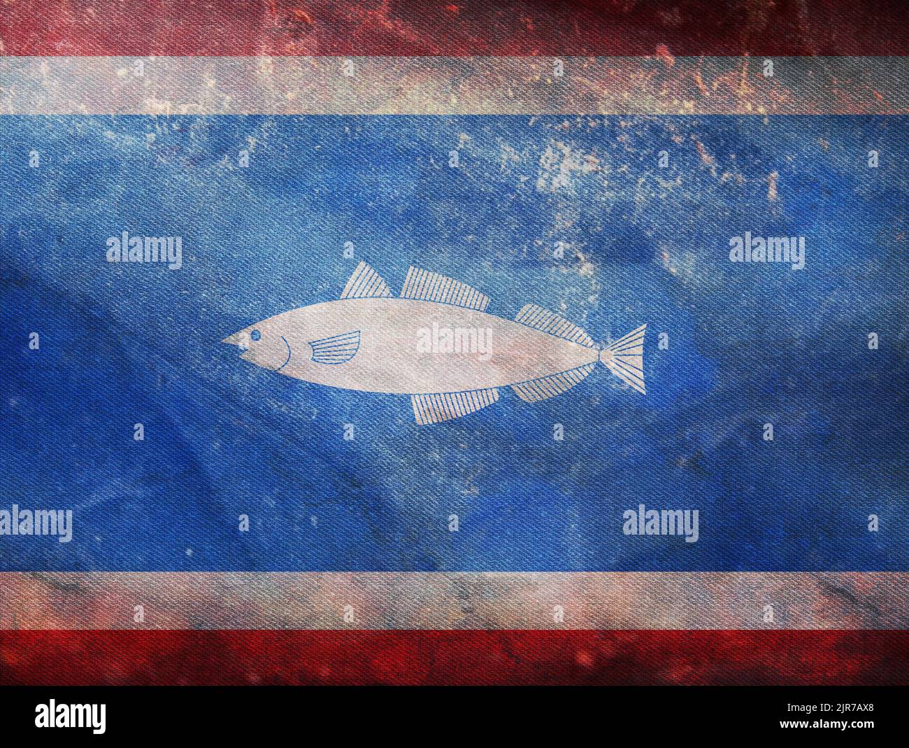 Top view of flag Urk, Netherlands. retro flag with grunge texture ...