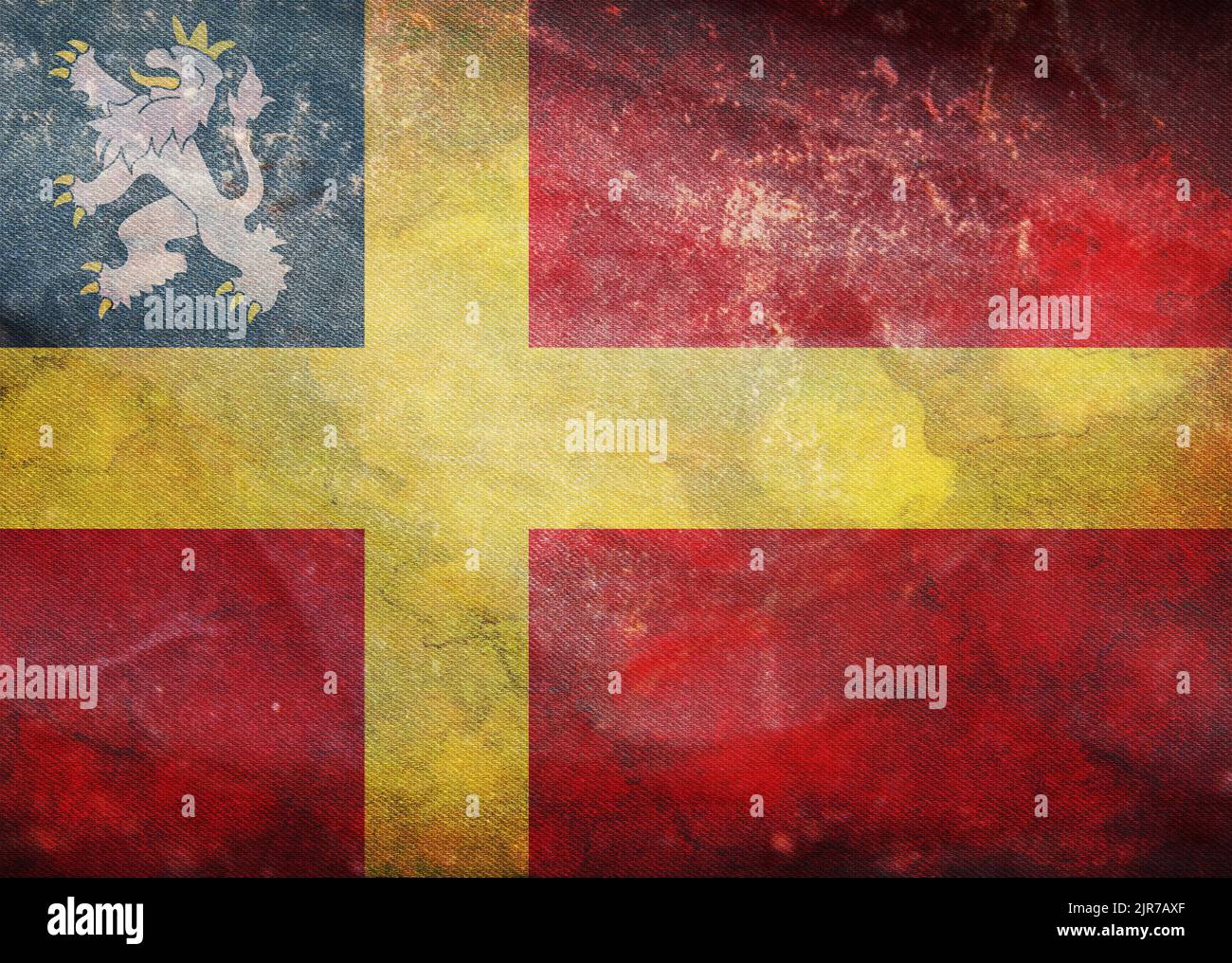 Top view of flag Utrechtse Heuvelrug, Netherlands. retro flag with ...