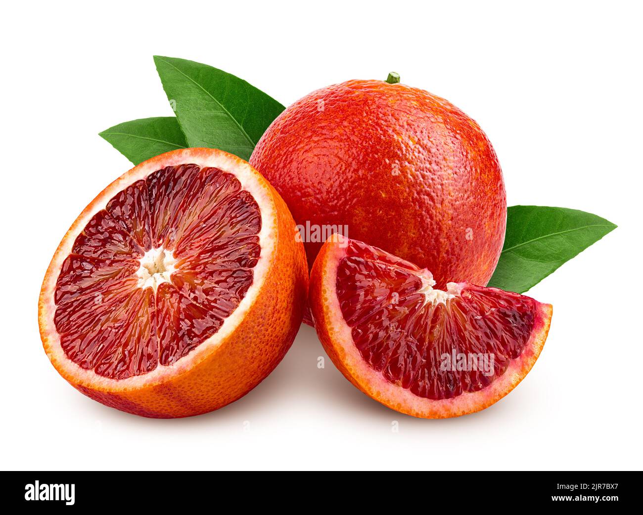 red blood orange, isolated on white background, clipping path, full ...