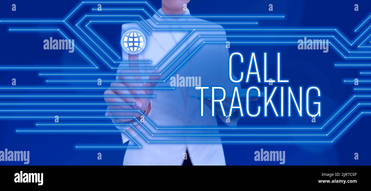 Sign displaying Call Tracking, Business approach Organic search engine ...