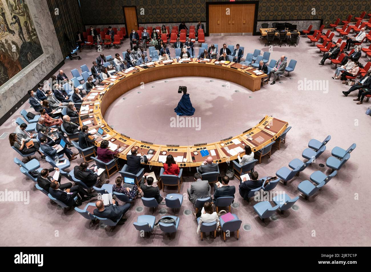 New York, NY - August 22, 2022: UN Security Council meeting on ...