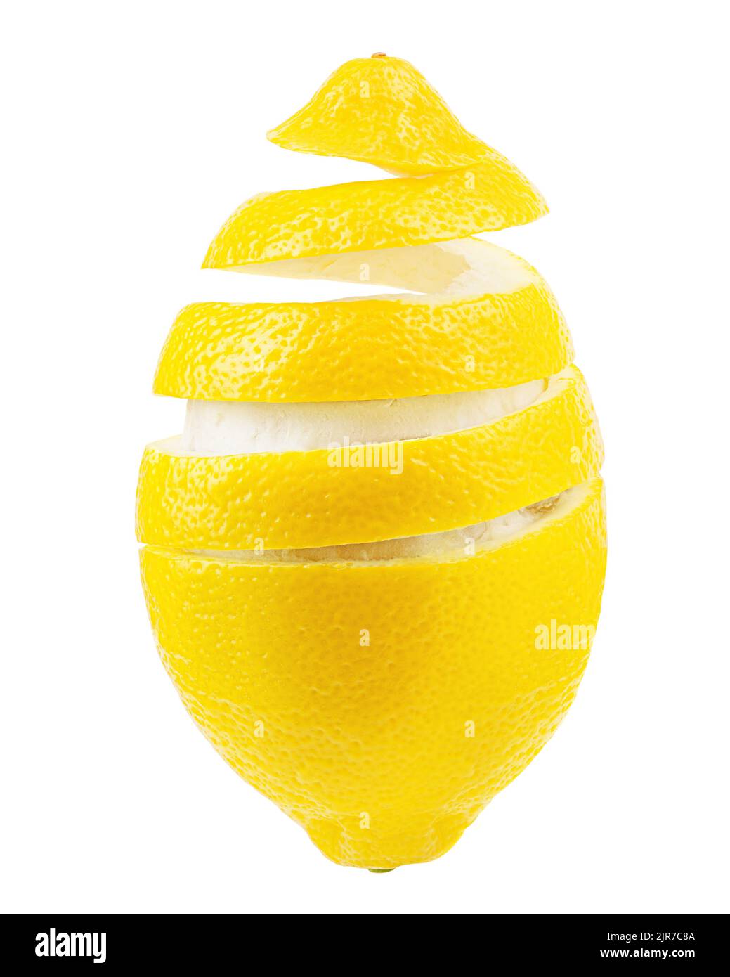 lemon peel, isolated on white background, clipping path, full depth of ...