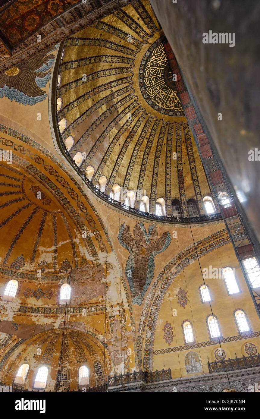 Domes of the Hagia Sophia mosque, originally Church of the Holy Wisdom ...