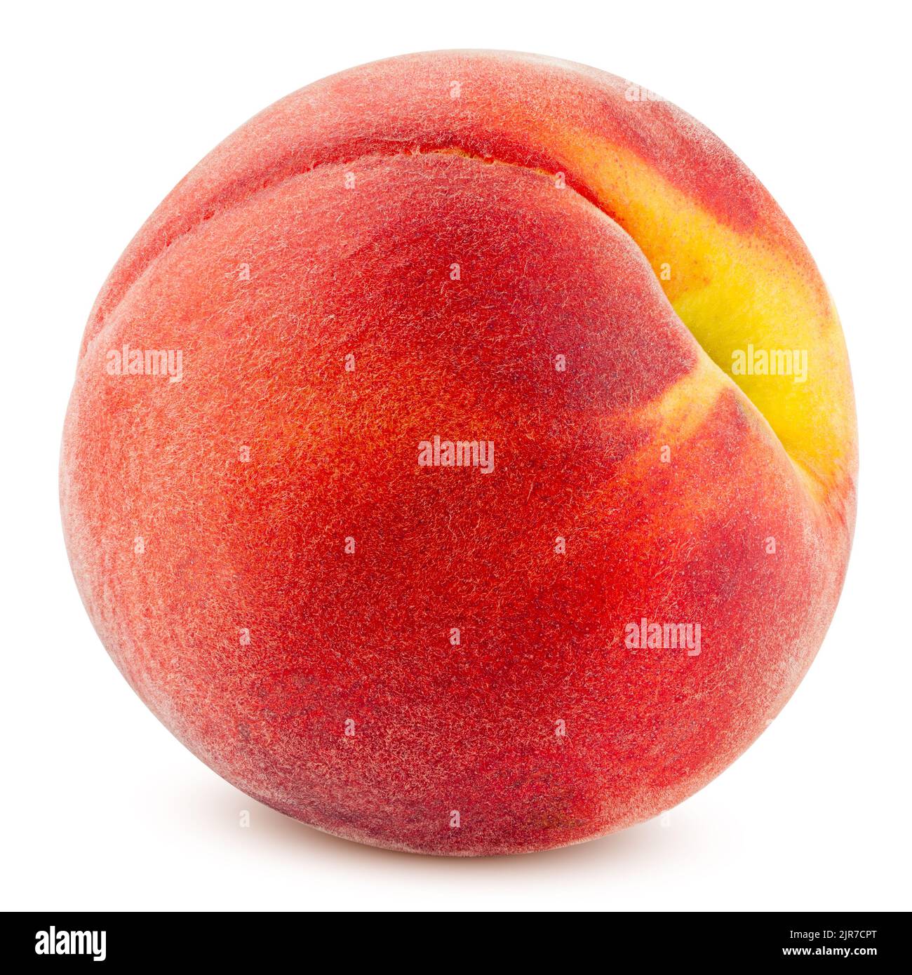 Peach isolated on white background, clipping path, full depth of field ...