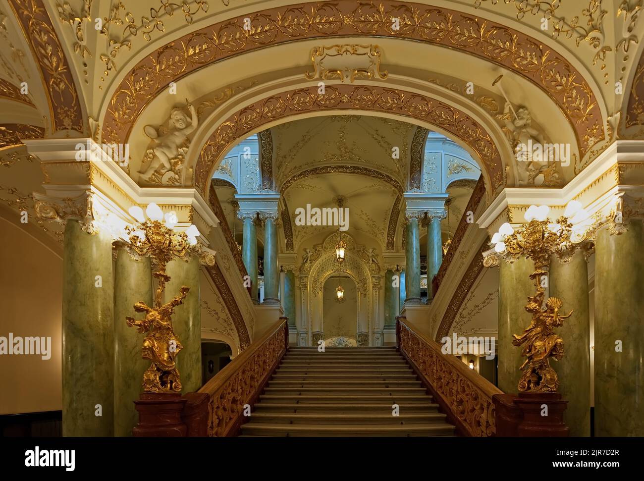 The hall in the Odessa Opera and Ballet Theater, Ukraine Stock Photo ...