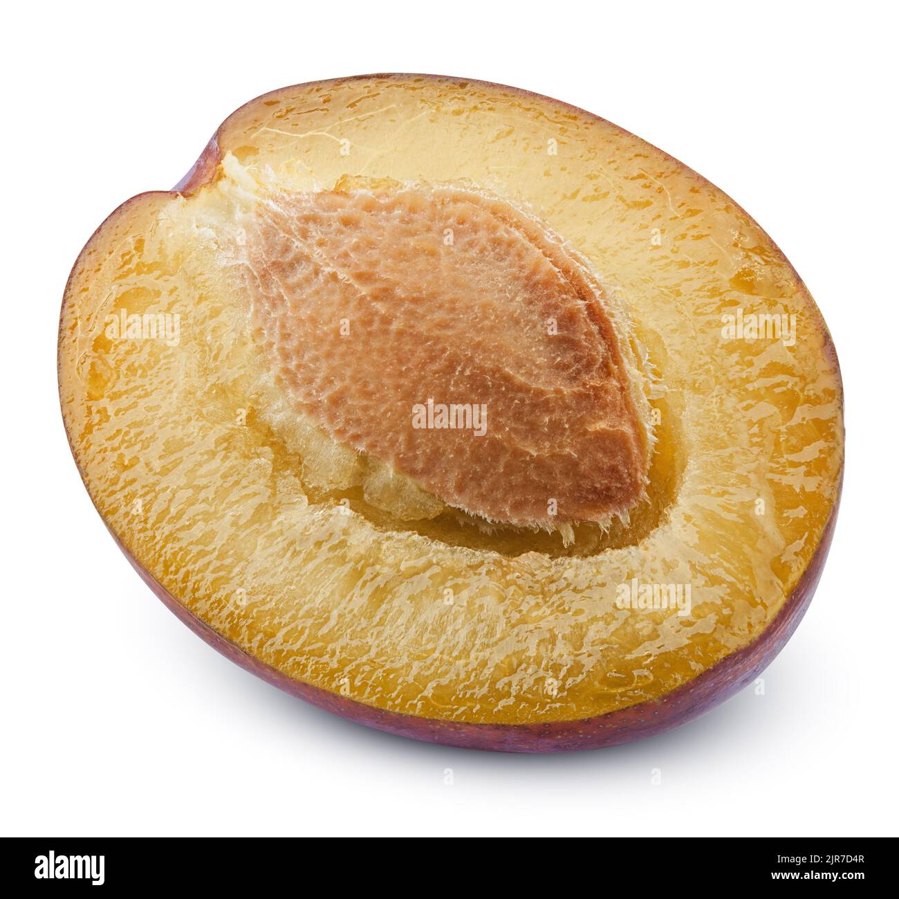 plum isolated on white background, clipping path, full depth of field ...