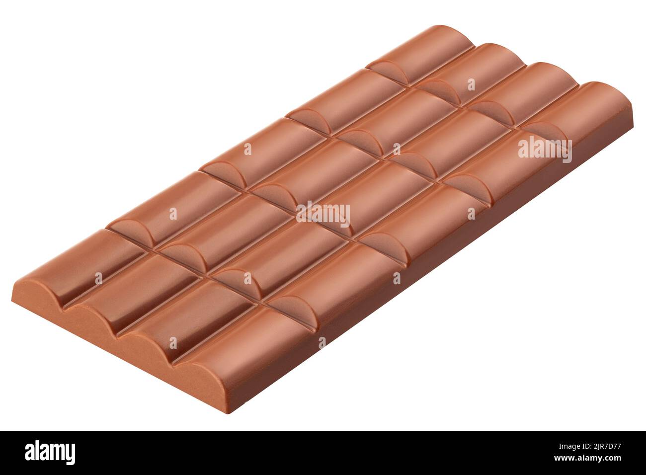 Milk chocolate bar, isolated on white background, clipping path, full ...