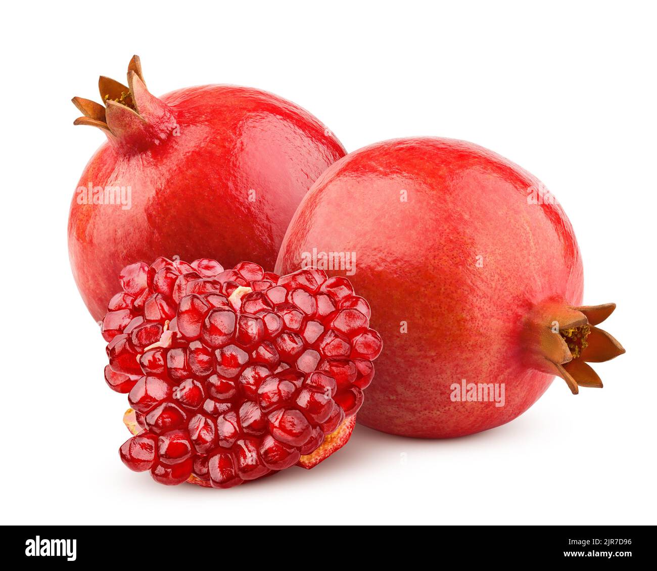 pomegranate isolated on white background, full depth of field, clipping ...