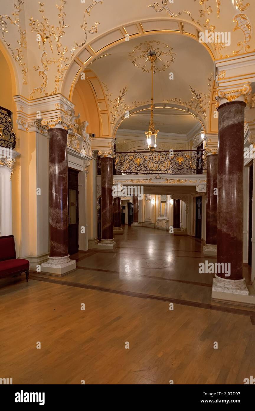 Interiors in the Odessa Opera and Ballet Theater, Ukraine Stock Photo ...