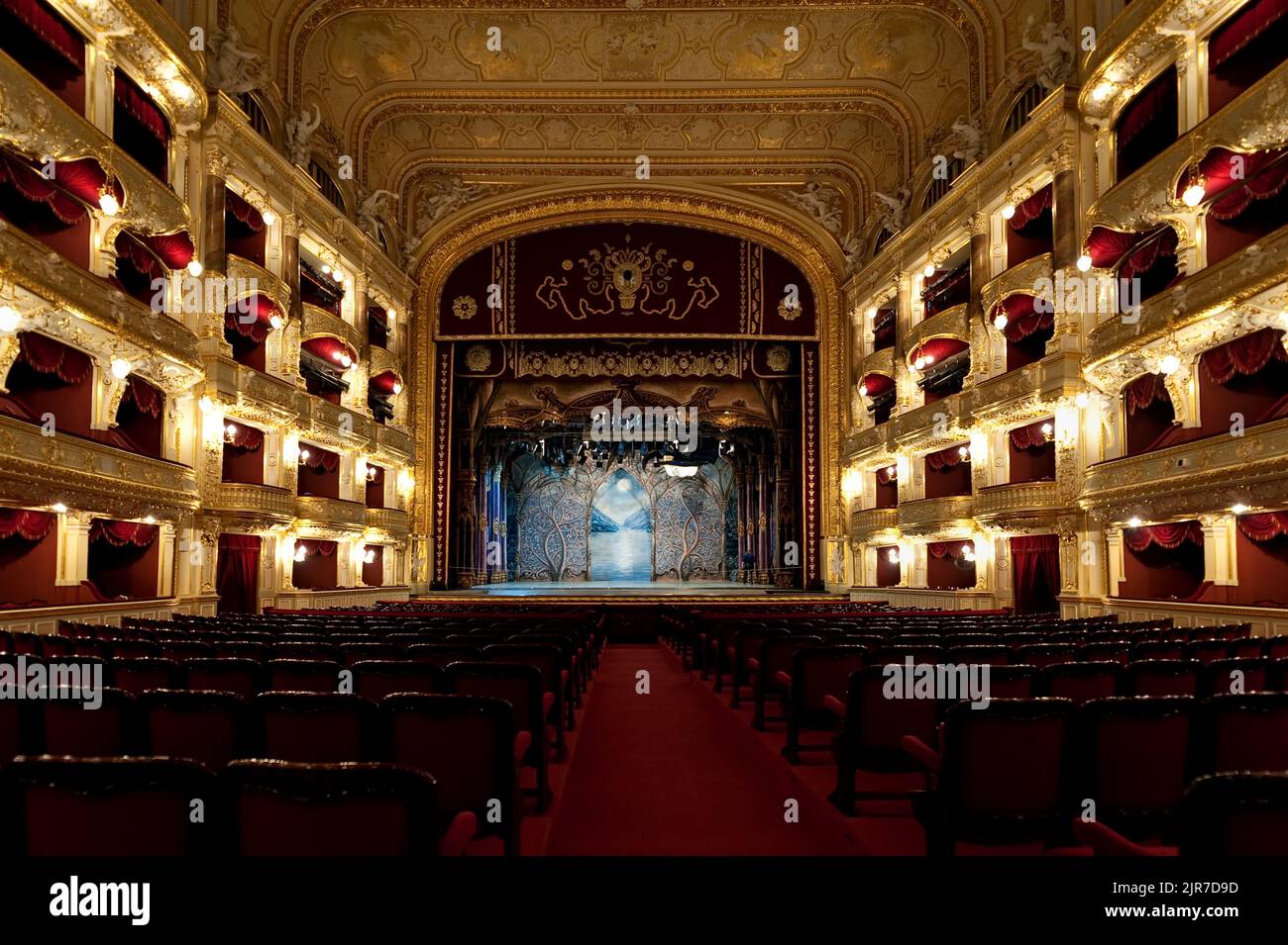 The auditorium in the Odessa Opera and Ballet Theater, Odesa Ukraine ...