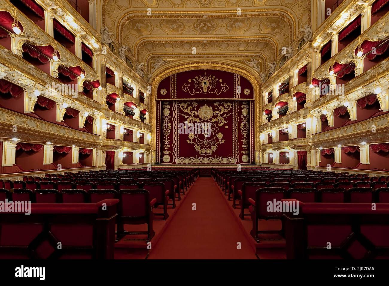 The auditorium in the Odessa Opera and Ballet Theater, Ukraine Stock ...