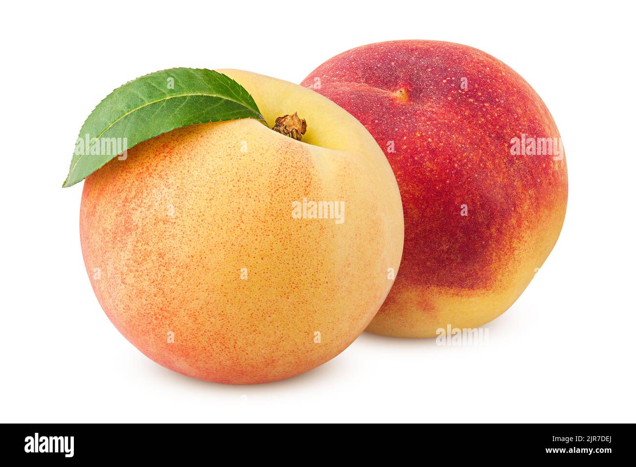 Peach isolated on white background, clipping path, full depth of field ...