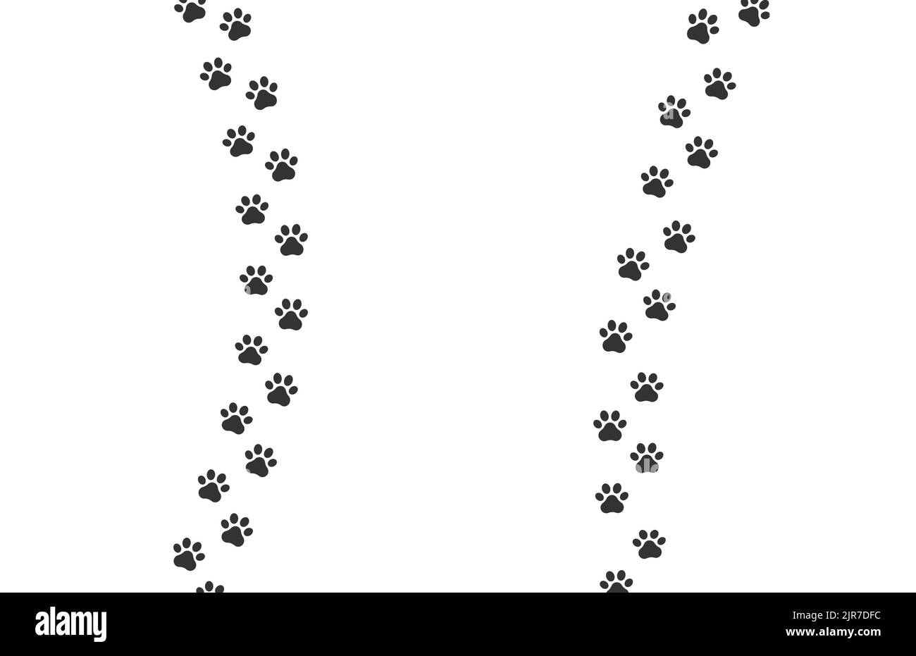 Dog footprint vector way. Cat footprint icon isolated pet silhouette ...
