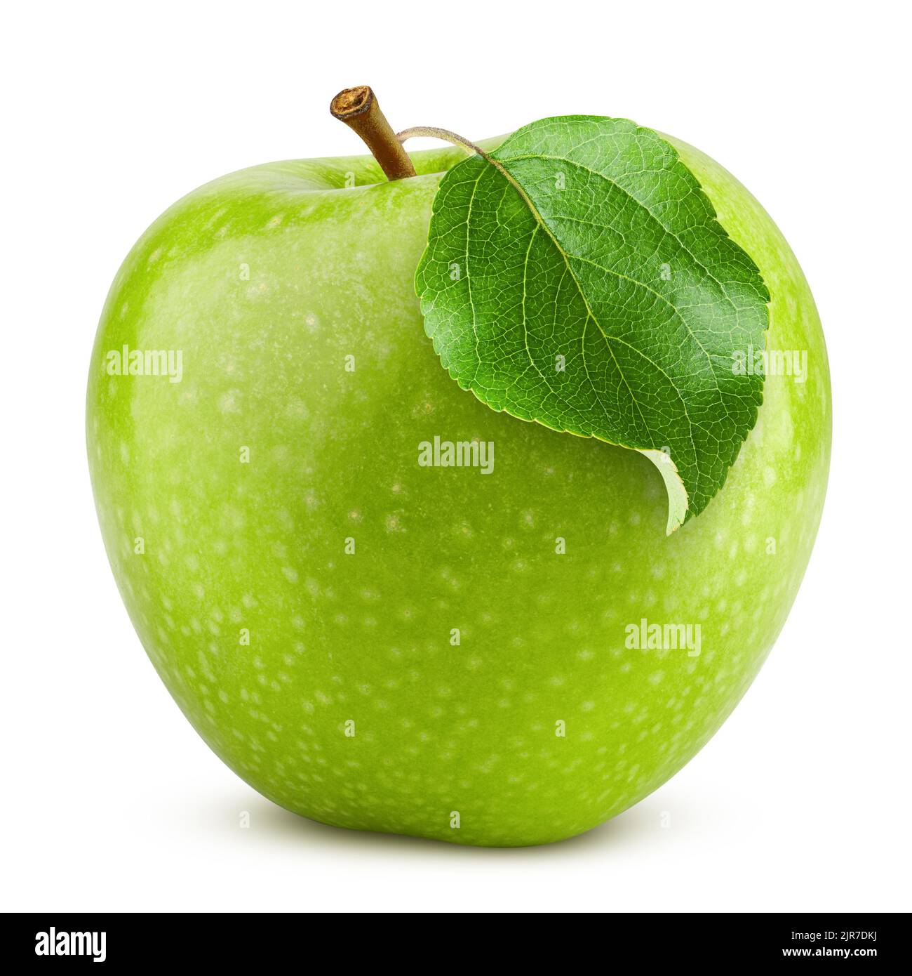 Green juicy apple isolated on white background, clipping path, full ...