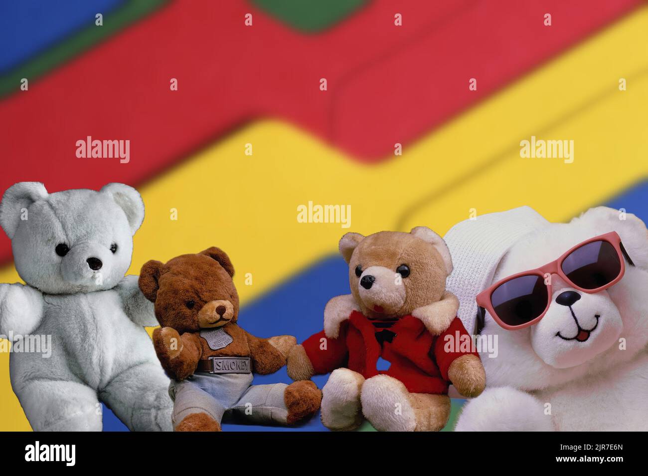 Many Soft plush fluffy toys (teddy bears Stock Photo - Alamy