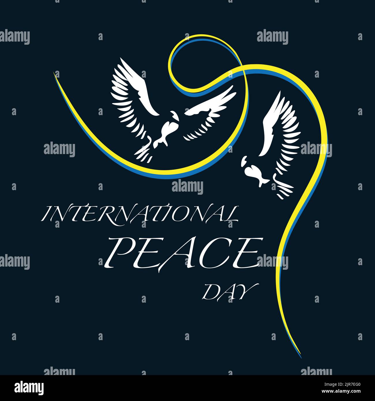 International peace day with doves Stock Vector Image & Art - Alamy