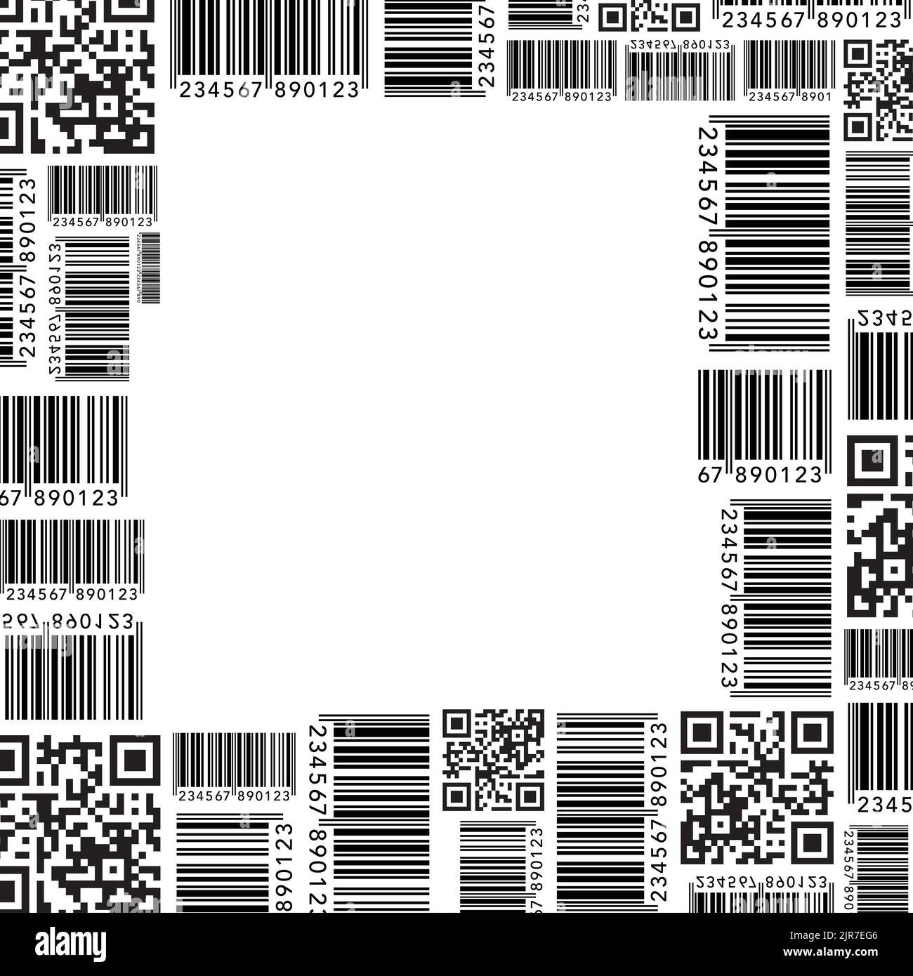 Barcode Style Pattern Frame Stock Vector Image And Art Alamy