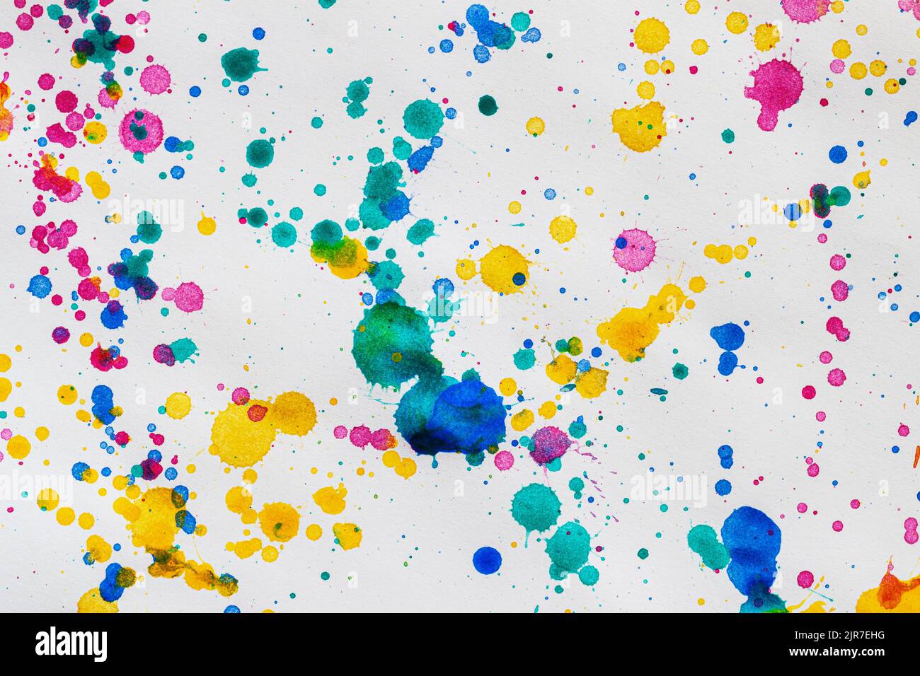 Paint Colorful drops bright splash paper, creative background Stock ...