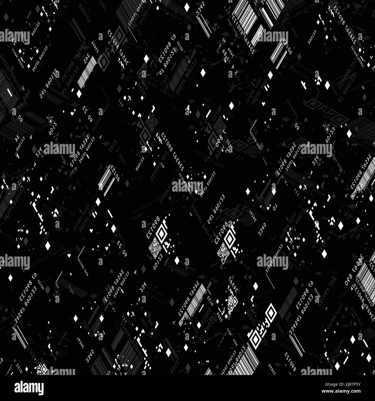 Barcode style black isometric pattern banner Stock Vector Image & Art ...